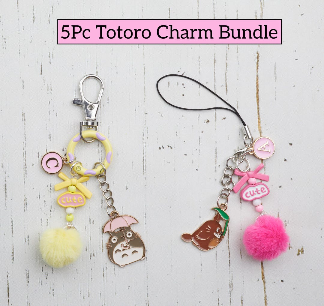 Totoro 5pc Personalized DIY Keychain Phone Strap Kit – Studio Ghibli ...