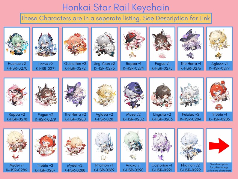 Honkai Star Rail 5pc Chibi Acrylic Keychain & Phone Strap DIY Bundle ...