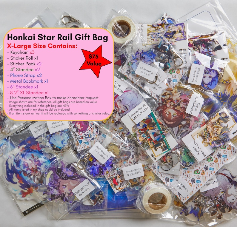 Honkai Star Rail Gift Box, No Repeats, Large Gift Bundle, HSR Gift Bag ...