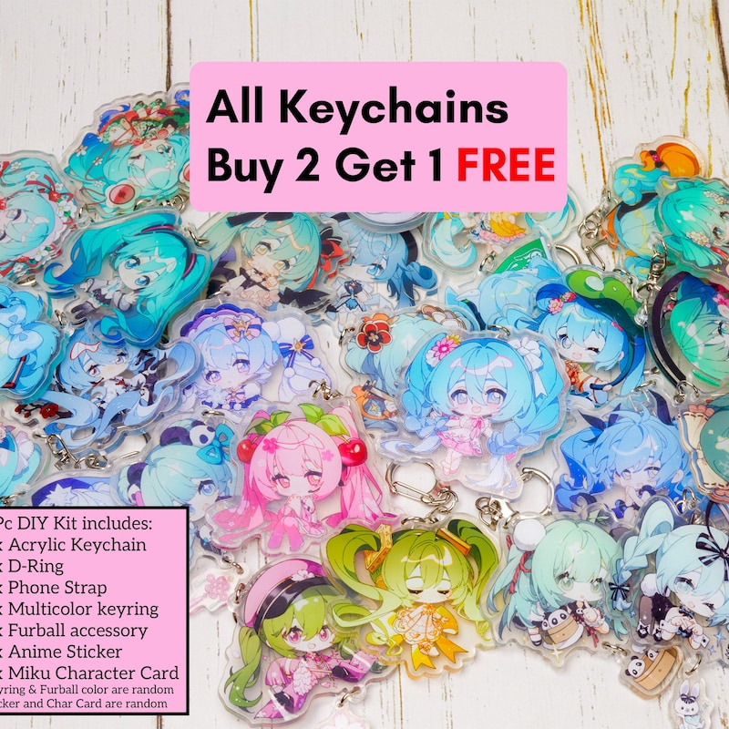 Hatsune Miku Chibi Keychain - Etsy