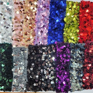 Sequin Velvet Fabric by the Yard 65 Colors U PICK 5mm Sequins Velvet 2 ...