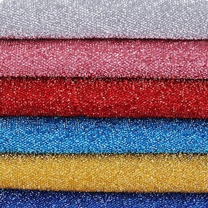 YYCRAFT Sparkling Tinsel Fabric Stretch Metallic Glitter Lametta ...