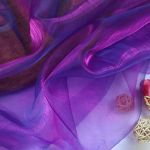 Bulk Buy 10 Yards Two-tone Iridescent Sheer Organza Fabric by the Yard ...