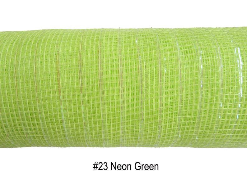 10 Inch X 10 Yards Metallic Deco Poly Mesh Ribbon-u PICK | Etsy