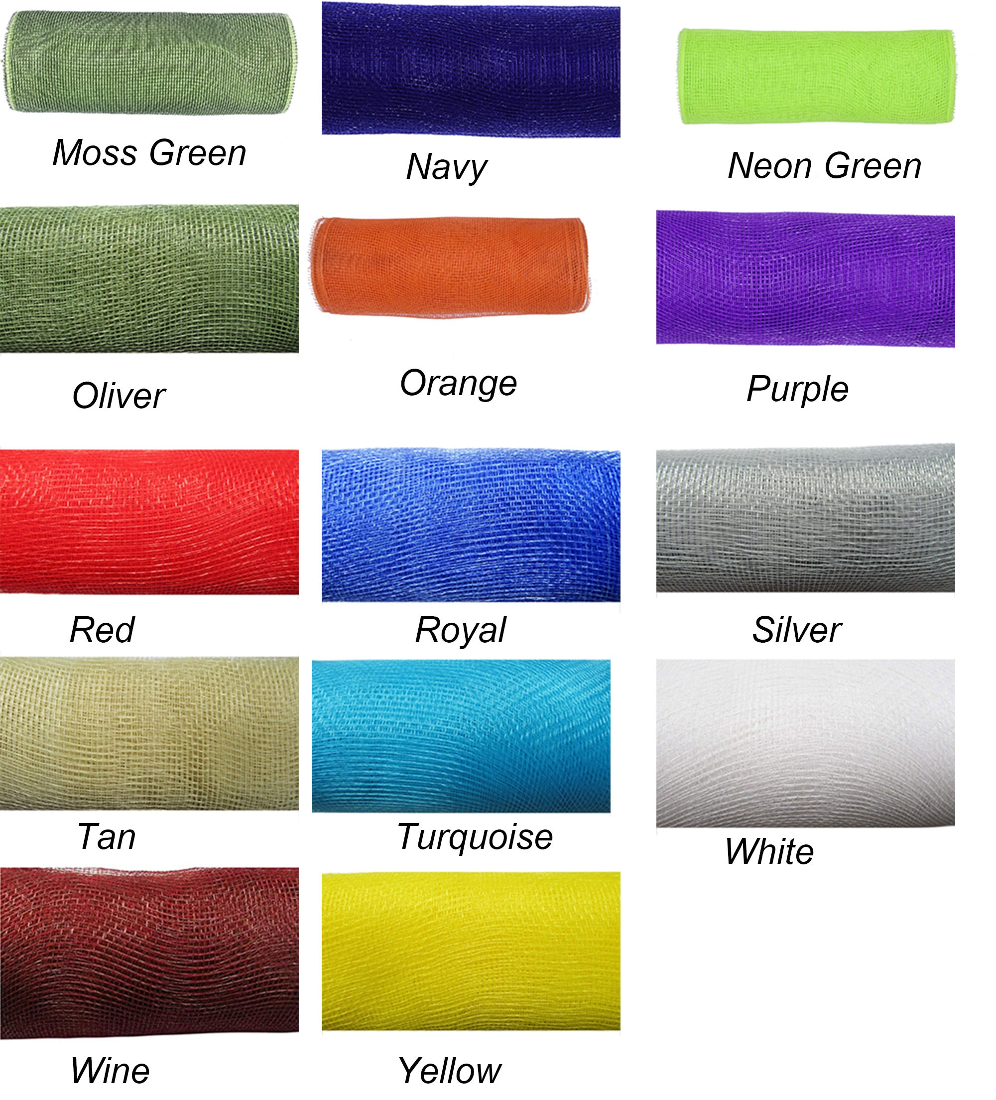 10 Inch X 30 Feet10 Yards Deco Poly Mesh Ribbonno Metallic - Etsy