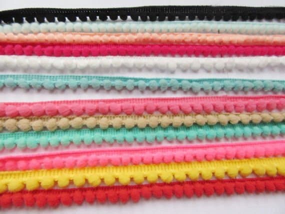 10 Yards Changing Tiny Pom Pom Trim pom Size 5mm Mini Pom - Etsy