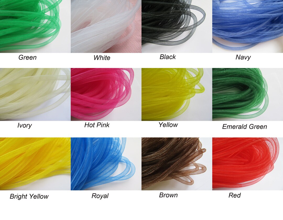 One Roll 25 Yards Solid Mesh Tube Wreath Making Supplies, 8mm Mesh ...