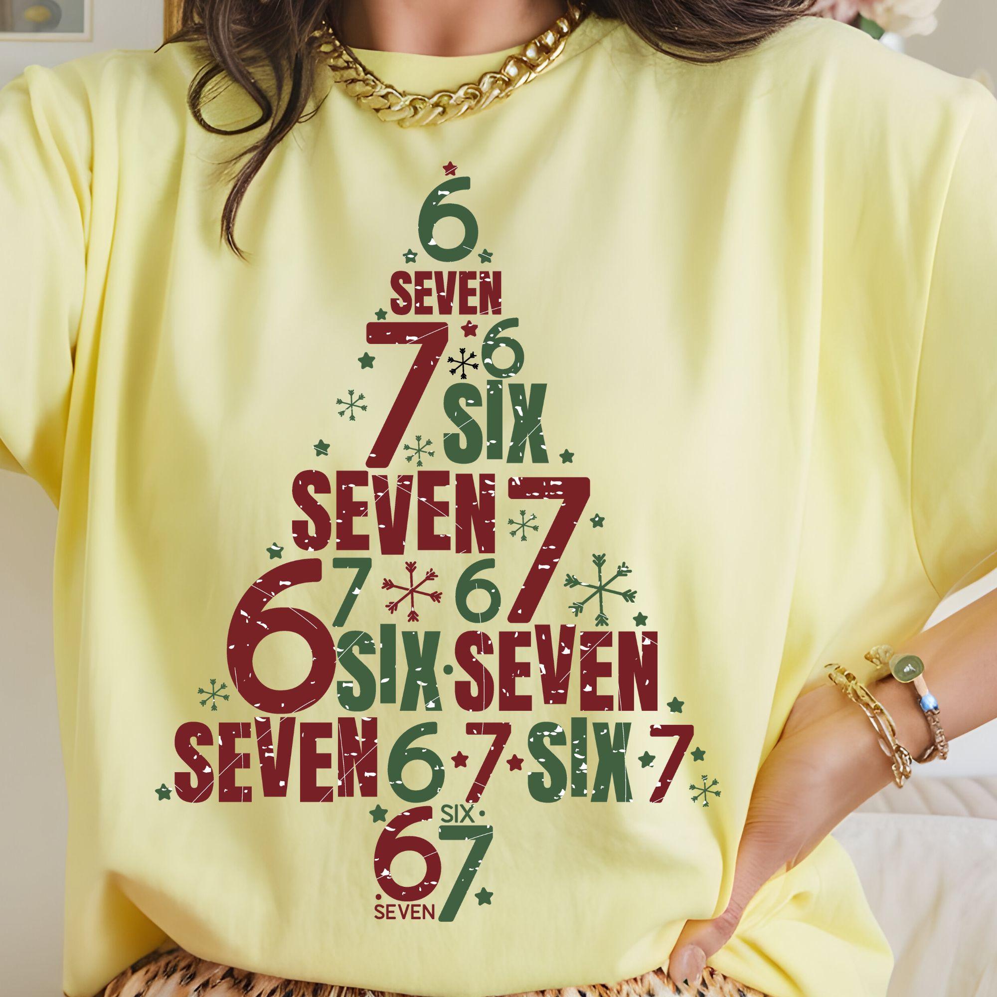 Funny Christmas Meme SIX Seven Png Bundle, Santa Says 67 Clipart Png ...