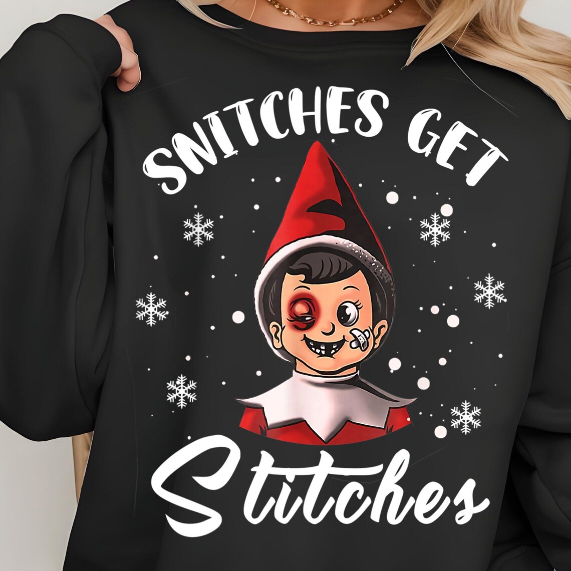 Snitches Get Stitches PNG Bundle, Funny Christmas PNG, Edgy Christmas ...