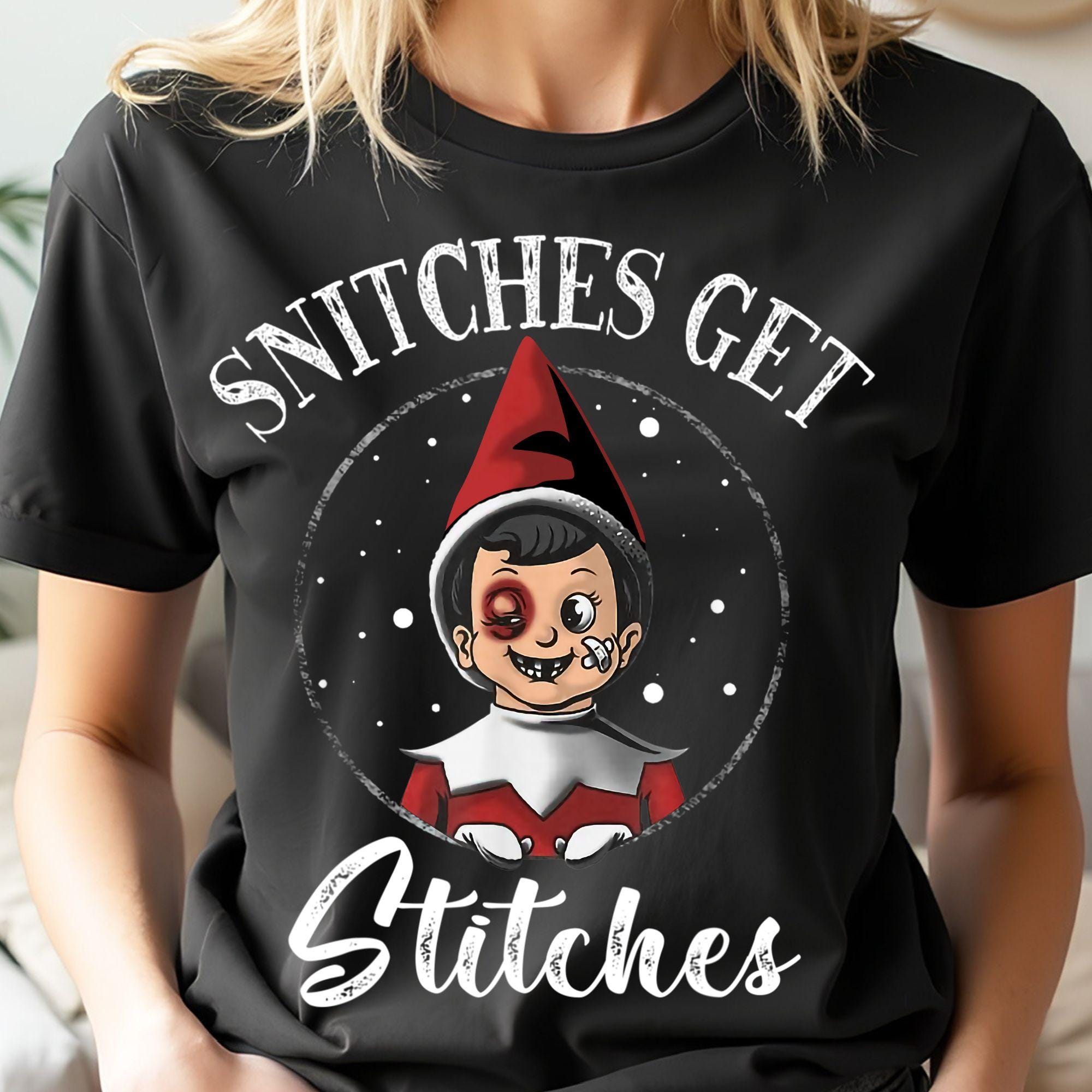 Snitches Get Stitches PNG Bundle, Funny Christmas PNG, Edgy Christmas ...