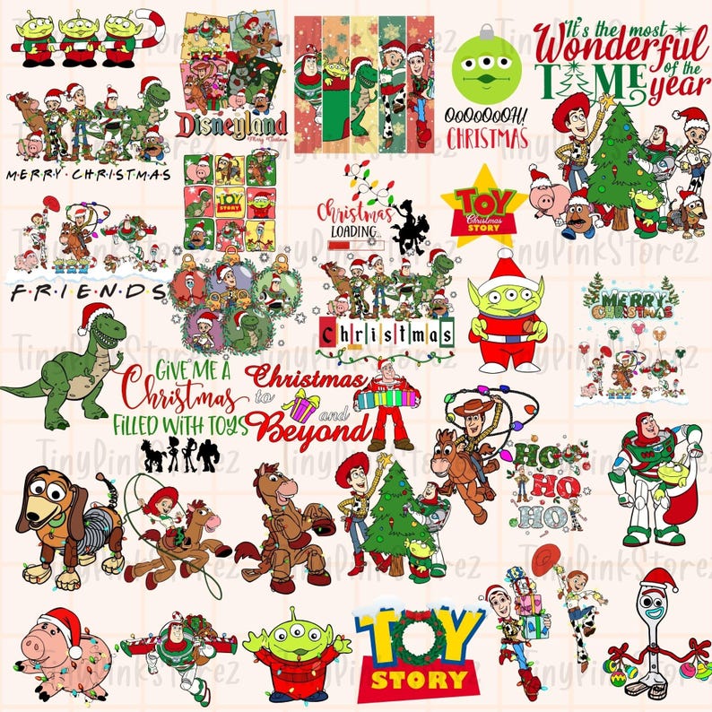 Mega Bundle 1000+ Dis-nei Characters Christmas Png, Dis-nei Very Merry ...