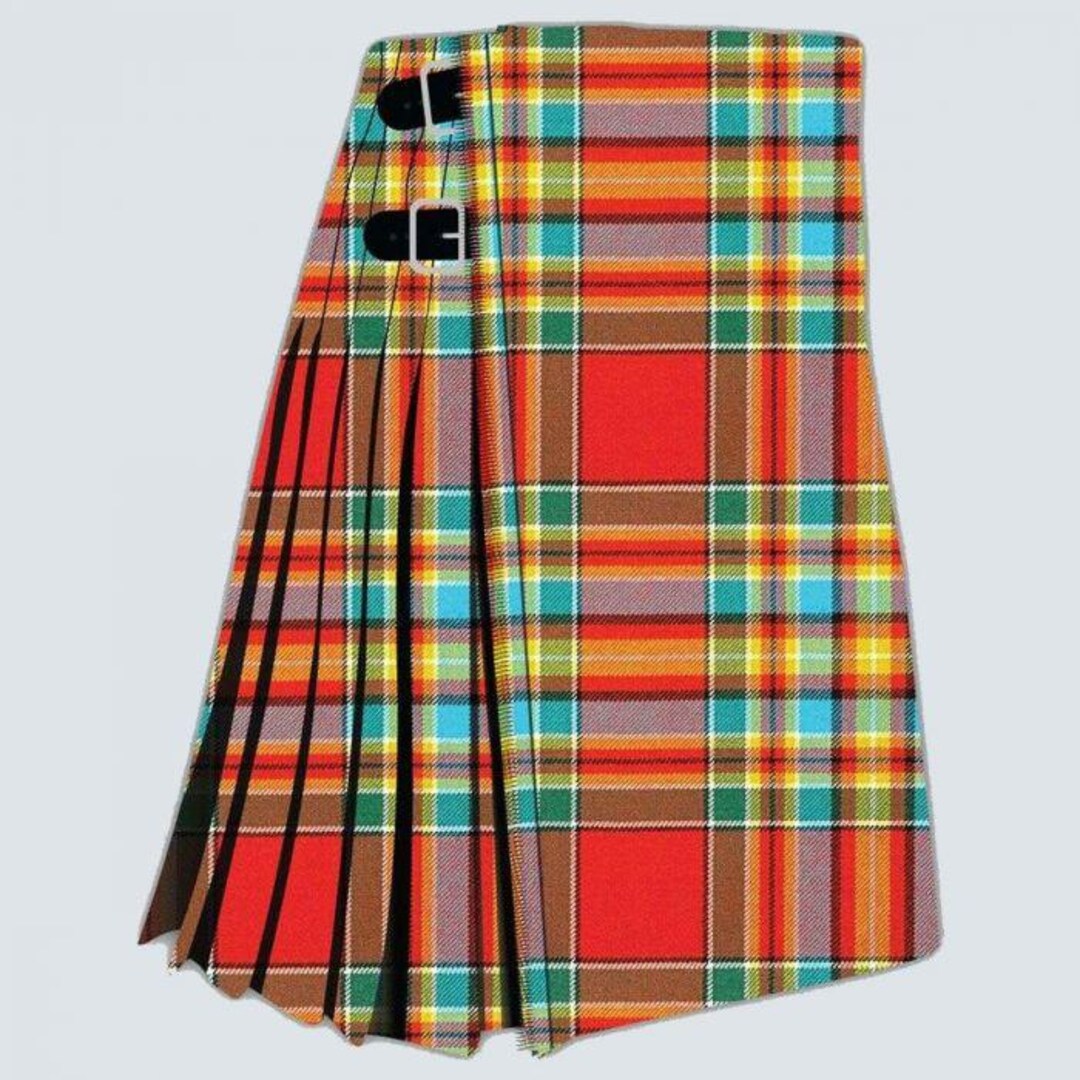 Handmade Scottish Chattan Ancient Tartan Kilt – 8 Yard Tartan Kilt ...