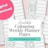 Colouring Journal Pages, Printable Lined Pages, Stationery Paper ...