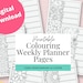 Colouring Weekly Planner - Printable Planner Page - Adult Colouring ...