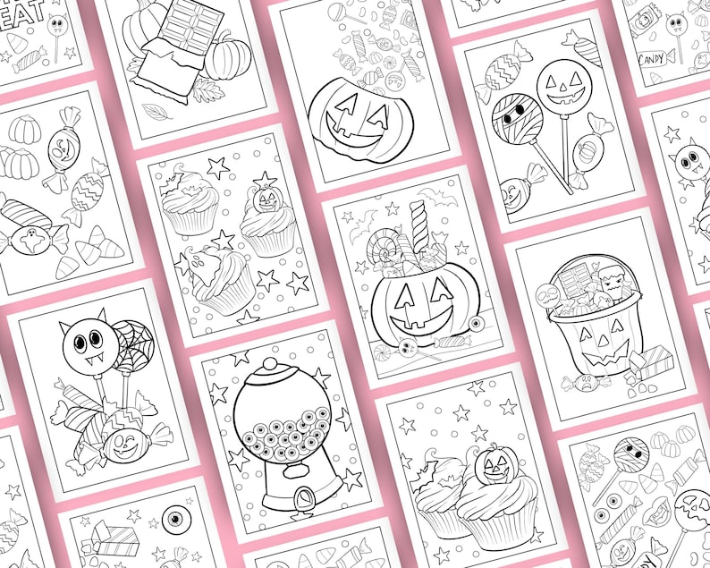 Halloween Candy Coloring Page, Printable Coloring Sheets, Trick or ...