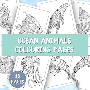 Ocean Animal Coloring Pages, Zentangle Coloring Pages, Sea Creature ...