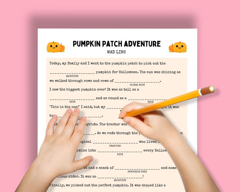 Halloween Mad Libs, Printable Game, Spooky Story, Mad Lib PDF, Fill-in ...