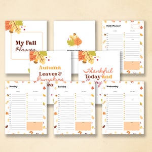 Fall Autumn Printable Planner | Printable Fall Planner | Fall ...