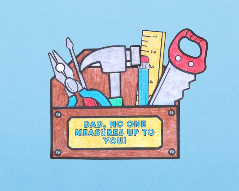Fathers Day Toolbox Craft for Kids, Father's Day Gift, Fathers Day ...