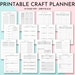 Craft Planner Printable, Greyscale, Craft Project Planner Pages ...