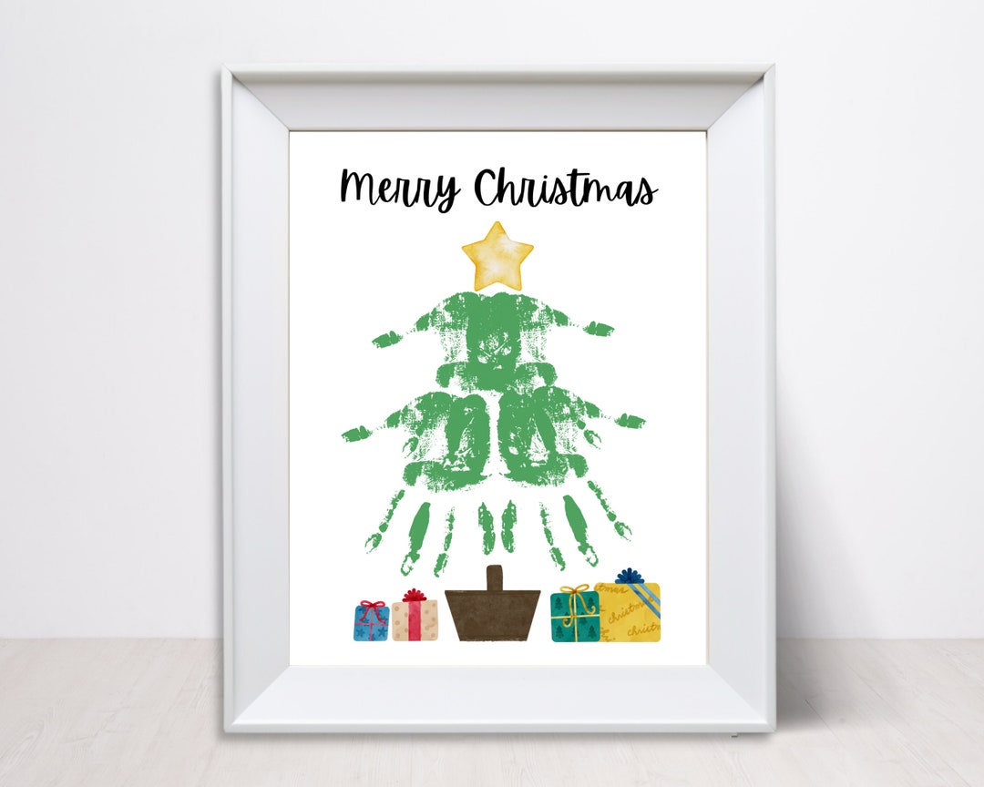 Christmas Handprint Craft, Christmas Tree Handprint Art, Christmas Tree ...