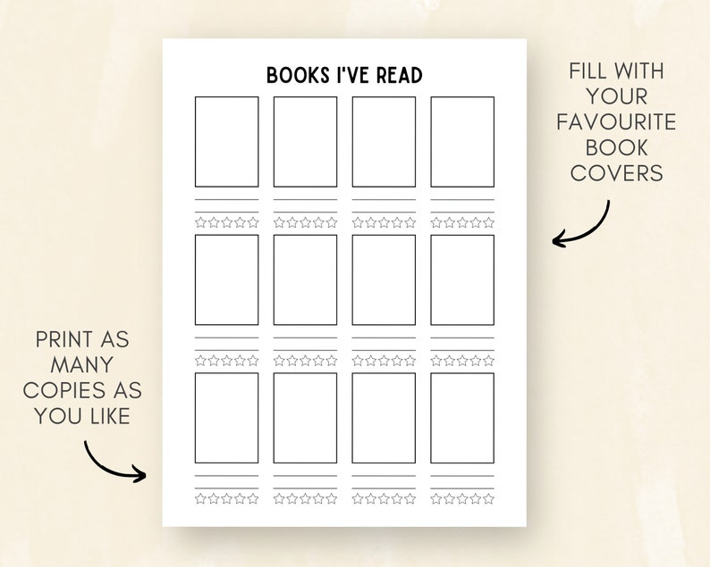 Book Tracker, Books I've Read, Printable Book Log, Book Cover Printable ...