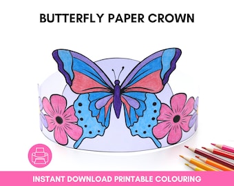 Paper Crown Craft, Princess Party Bag Filler, King Queen Hat Coloring ...