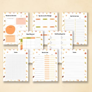 Fall Autumn Printable Planner | Printable Fall Planner | Fall ...