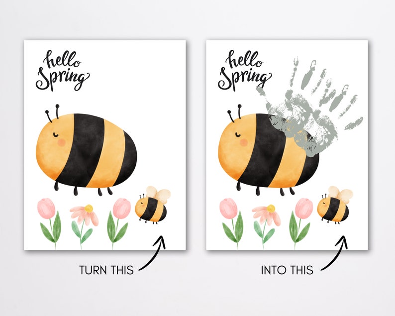 Four Season Handprint Art, Seasonal Handprint Craft, Keepsake ...