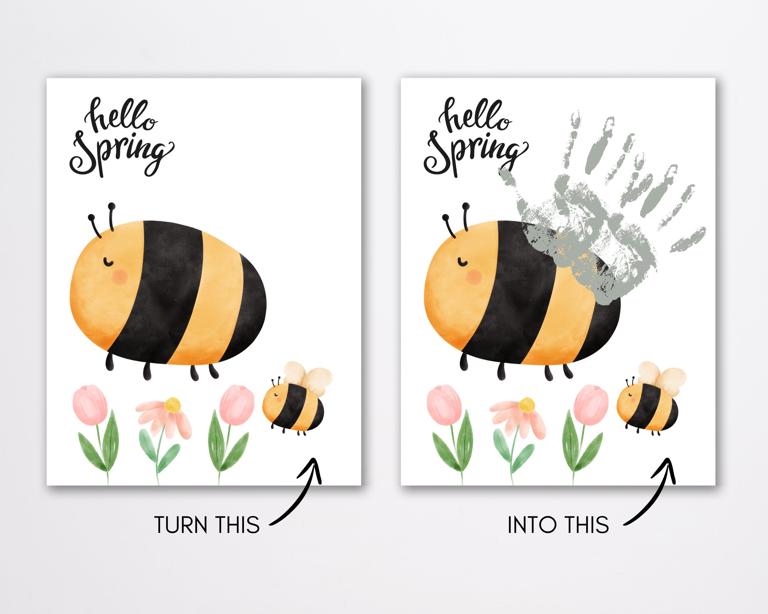 Four Season Handprint Art, Seasonal Handprint Craft, Keepsake ...