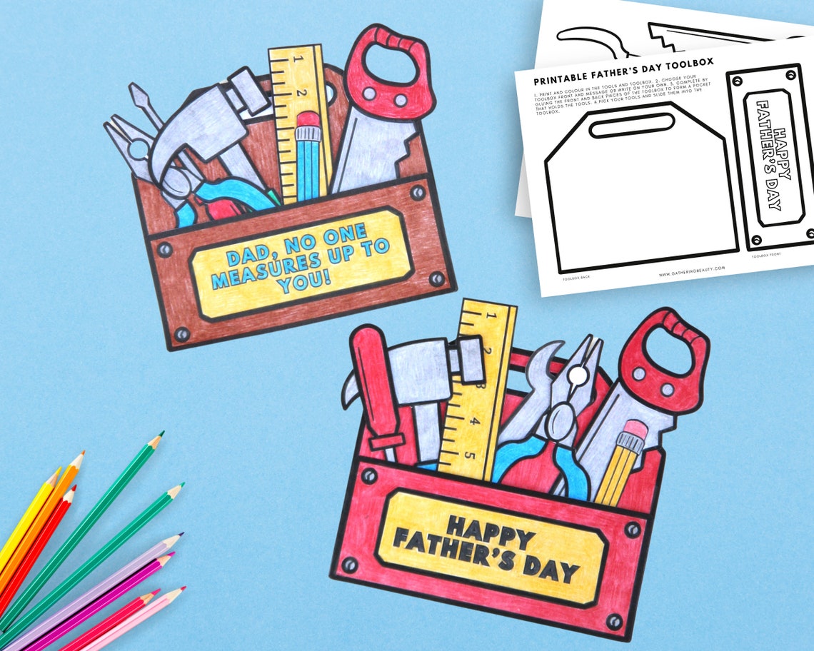 Fathers Day Toolbox Craft for Kids, Father's Day Gift, Fathers Day ...