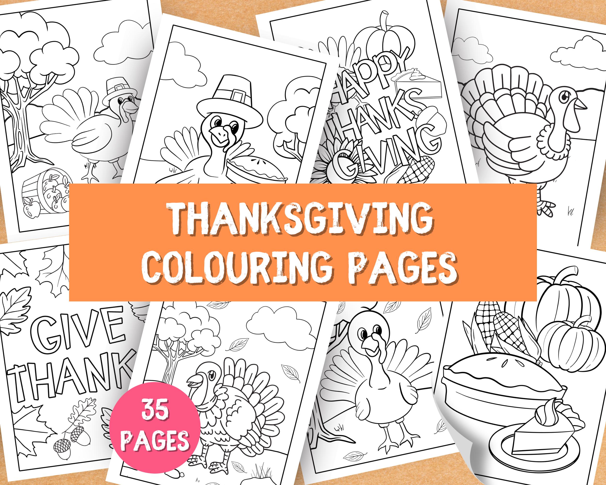 Thanksgiving Coloring Pages, Printable Fall Coloring Sheets, Turkey ...