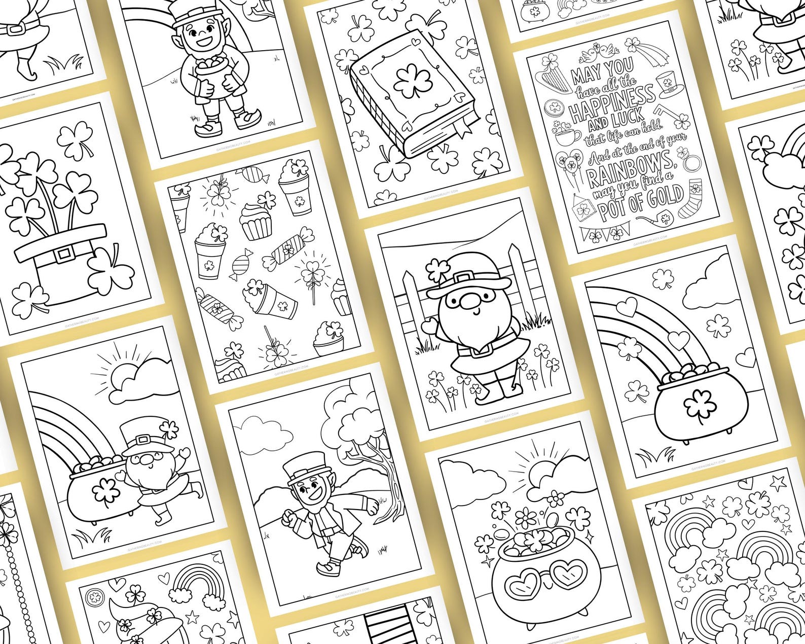St Patrick's Day Coloring Pages, Printable Coloring Sheets, St Paddy's ...
