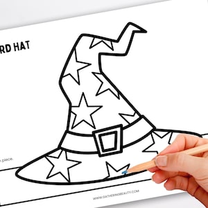 Wizard Hat Paper Crown, Printable Template, Halloween Party Headband ...