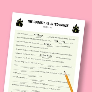Halloween Mad Libs, Printable Game, Spooky Story, Mad Lib PDF, Fill-in ...