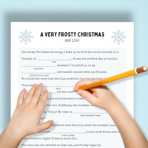 Christmas Mad Libs, Printable Game, Mad Lib PDF, Holiday Story, Fill-in ...