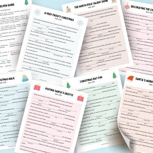 Christmas Mad Libs, Printable Game, Mad Lib PDF, Holiday Story, Fill-in ...