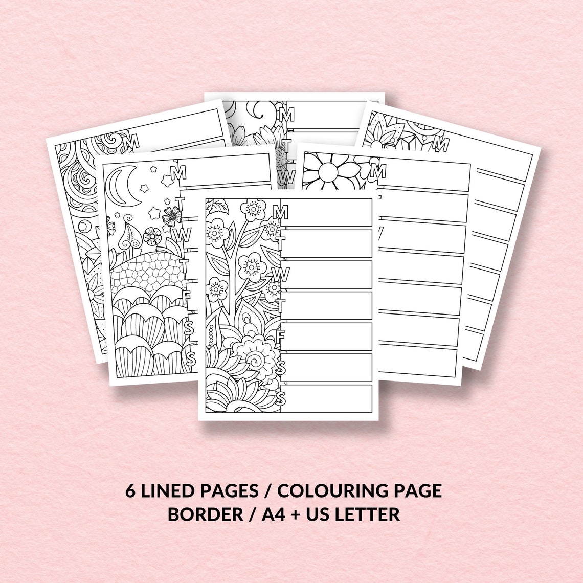 Colouring Weekly Planner - Printable Planner Page - Adult Colouring ...