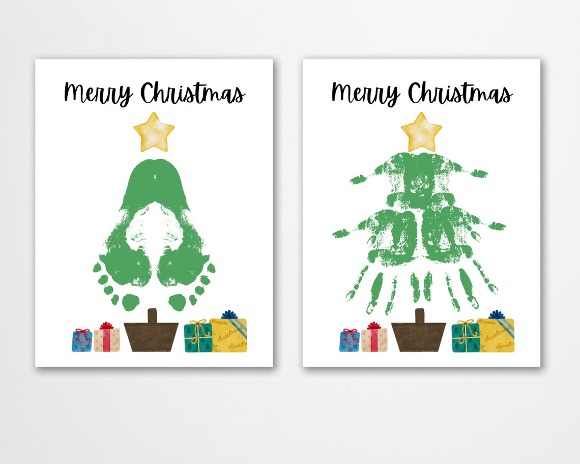 Christmas Handprint Craft, Christmas Tree Handprint Art, Christmas Tree ...