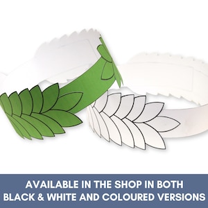 Wreath Crown, Craft Hat for Kids, Printable Laurel Headband, Roman ...
