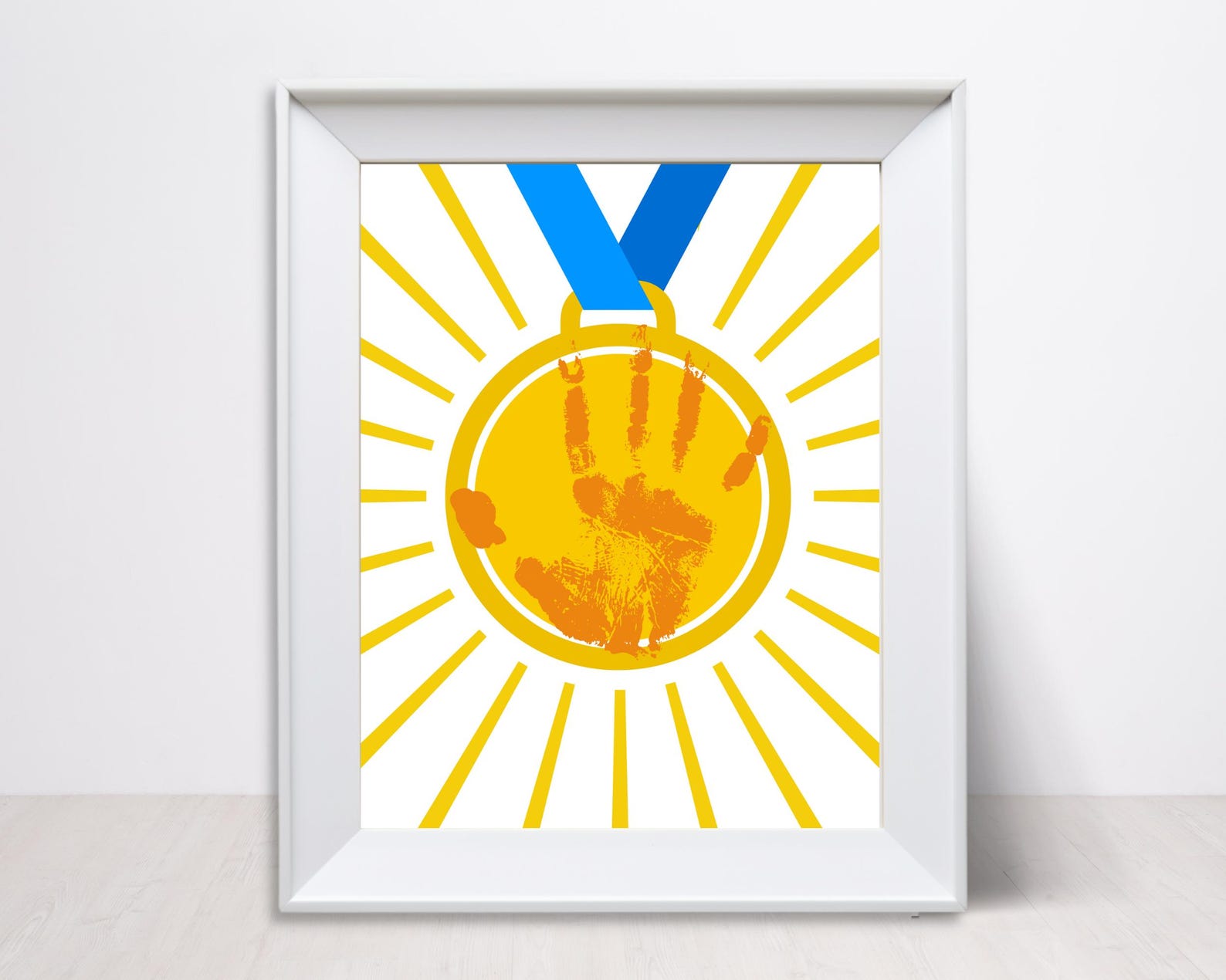 Gold Medal Handprint Craft, Sports Day, Handprint Art, Summer Games ...