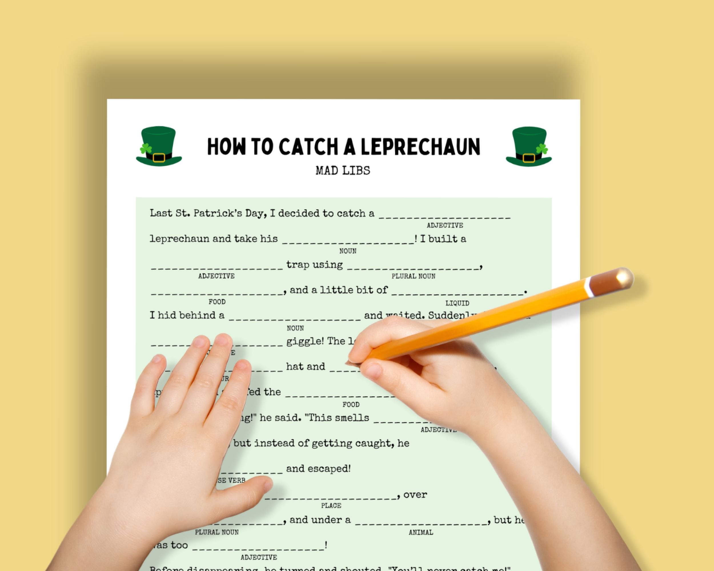 St Patrick's Day Mad Libs, Printable Game, Mad Lib PDF, Paddys Day ...