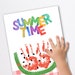 Summer Handprint Art, Watermelon Handprint, Summer Camp Art, Day Care ...
