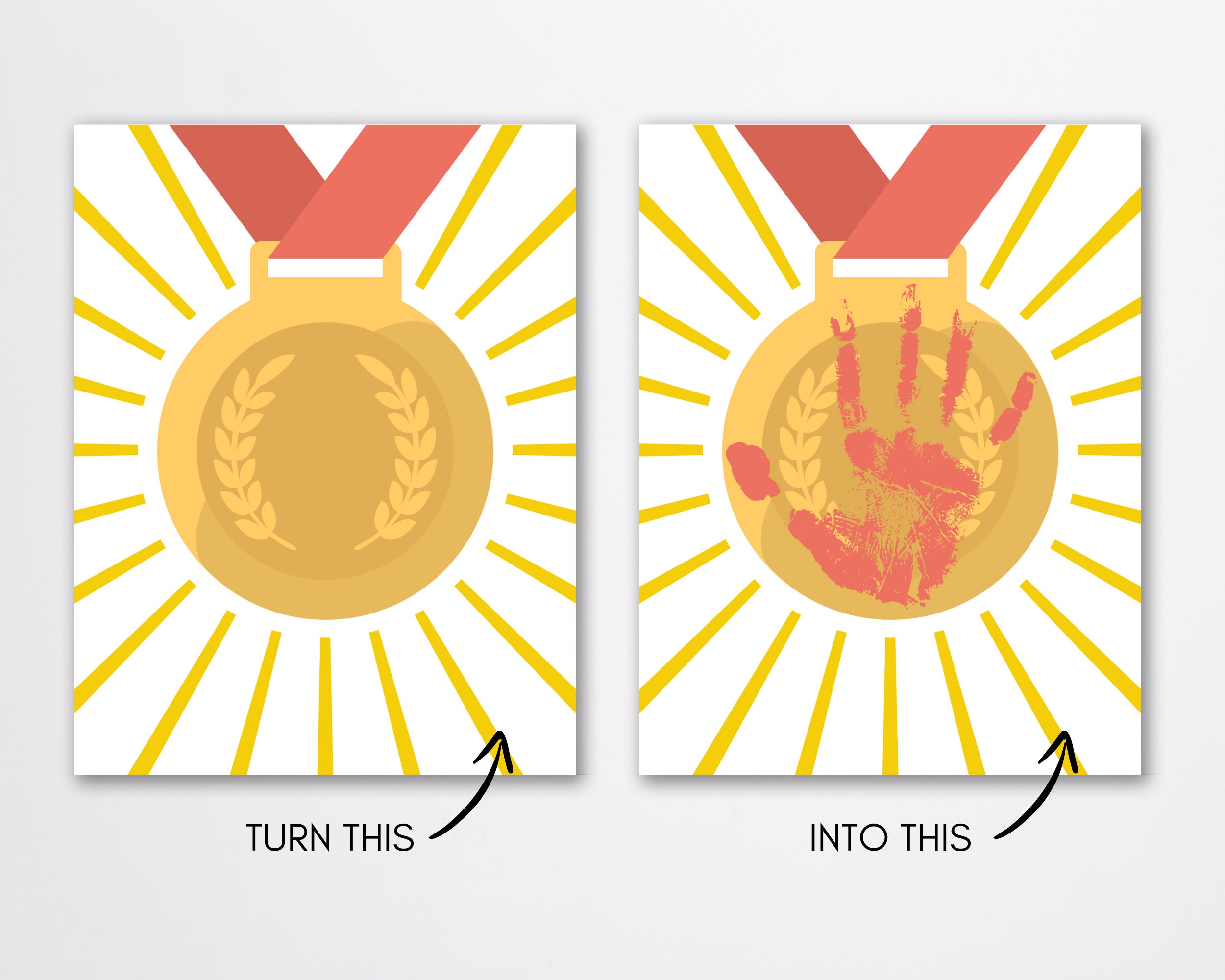 Olympic Games Medal Handprint Craft, Handprint Art, 2024 Summer Games ...