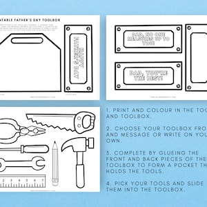 Fathers Day Toolbox Craft for Kids, Father's Day Gift, Fathers Day ...