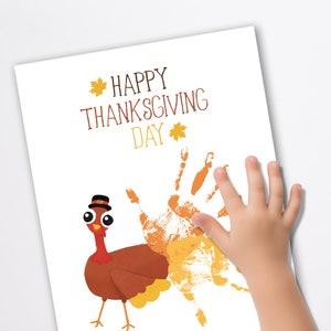 Turkey Handprint Craft, Handprint Thanksgiving, Fall Handprint Craft ...