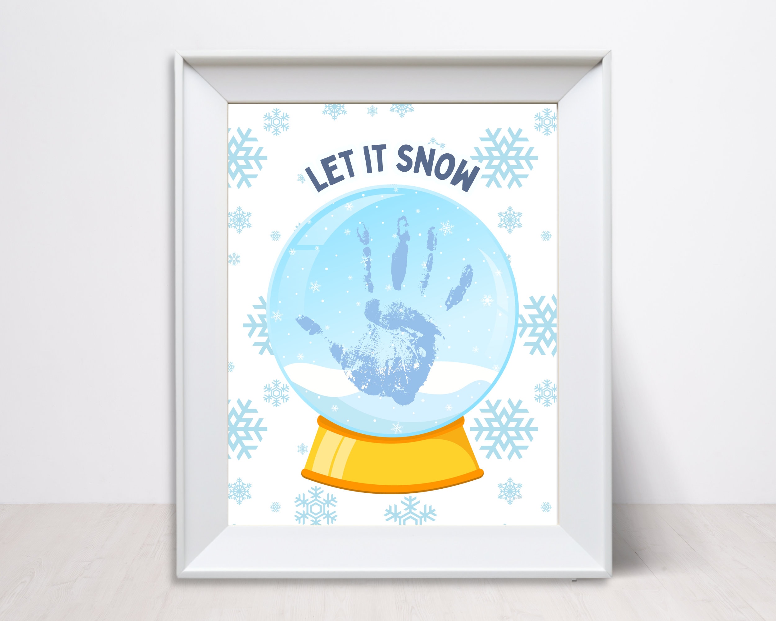 Winter Handprint Craft, Snowglobe Handprint Art, Winter Crafts Kids ...