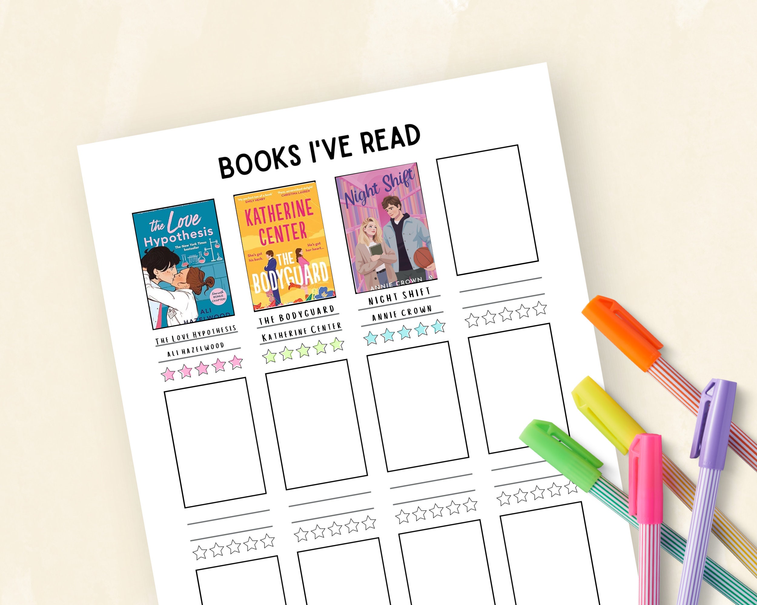 Book Tracker, Books I've Read, Printable Book Log, Book Cover Printable ...