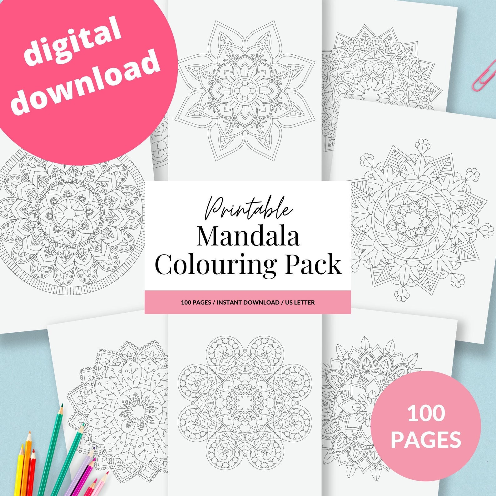 Printable Mandala Colouring Pages | Mandala Adult Colouring Pages | 100 ...