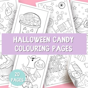 Halloween Candy Coloring Page, Printable Coloring Sheets, Trick or ...